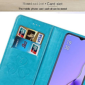 TienJueShi Blue Book Stand Retro Flip Leather Protector Phone TPU Silicone Case for Oppo Reno 6 Pro 5G 6.55 inch Gel Cover Etui Wallet
