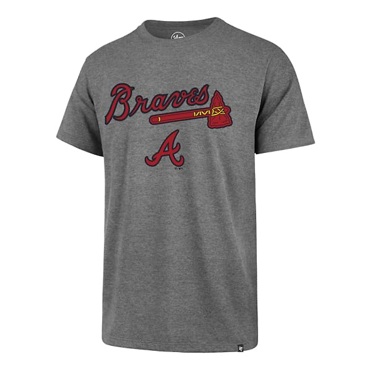 47 MLB Men's Official Super Rival Pregame Team T-Shirt (as1, Alpha, s, Regular, Regular, Atlanta Braves Grey)