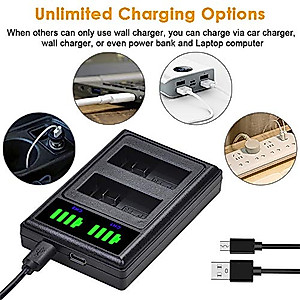 LP-E8, Pickle Power LPE8 Battery and LED USB Dual Charger Replacement for Canon Rebel T5i T4i T3i T2i EOS 550D 600D 650D 700D Kiss X4 X5 X6 LC-E8E DSLR Digital Camera
