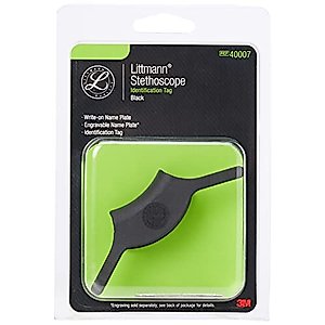 3M Littmann Stethoscope Identification Tag, Black, 40007