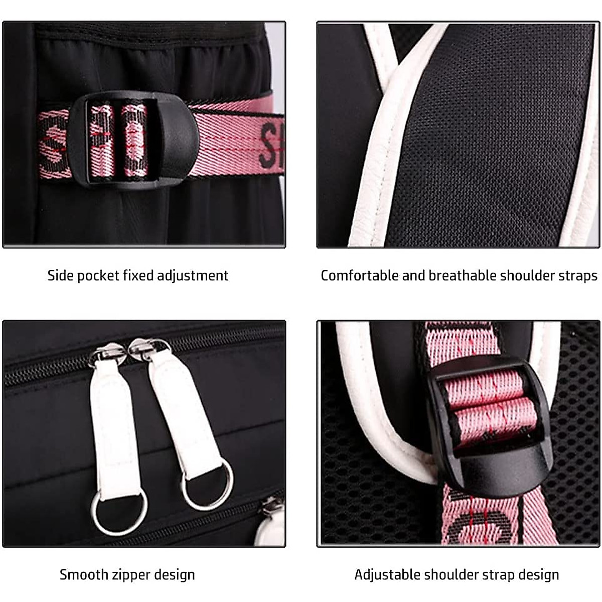 RUILIHIAO Teenage USB Port Backpack Plush Ball Pendant School bag Outdoor Travel Daypack Bookbag