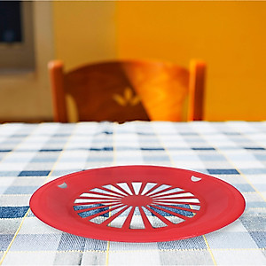 DOITOOL 10pcs Grill Plate Round Bbq Paper Plate Trays Disposable Plates Holder Bbq Plate Tray Floral Paper Plates Snack Platter Colorful Plates Picnic Plate Tray Thing Plastic Food Travel