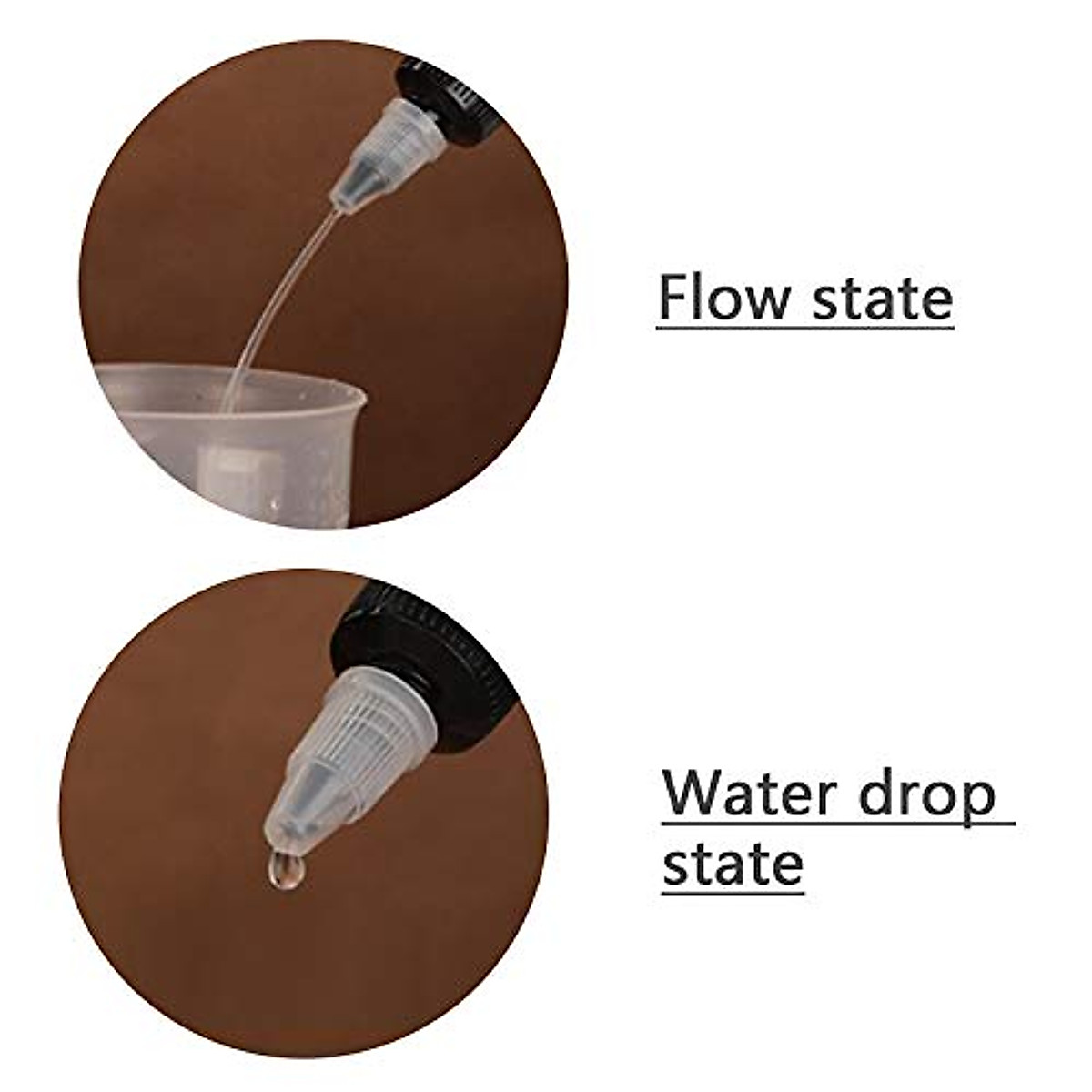 FEOOWV 24Pcs 2oz/60ml Plastic Squeeze Dispensing Bottles with Black Twist Cap, Multi Purpose Bottle for Crafts, Art, Glue, Liquid，Kitchen,Household