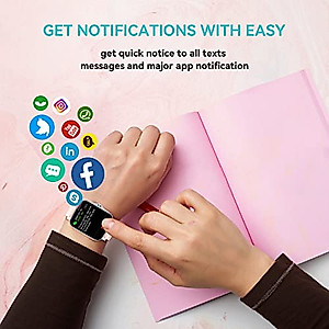 Smart Watches for Women (Answer/Make Call),IP68 Waterproof Smartwatch with Call and Text 1.7" Fitness Tracker for Android iOS Phones Health Watch with Sleep Tracker Sports Watch with Step Counter GPS