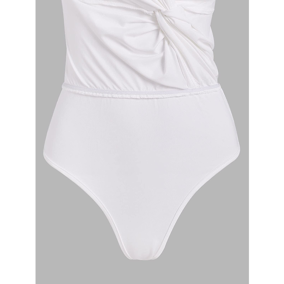 ZAFUL Women's Casual Sleeveless Summer Two Piece Outfits Solid Crop Top and Draped Ruched Maxi Skirt Set Solid Suiting (C-White, S)