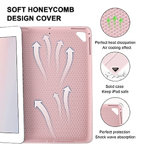 MORECOO for iPad 9.7 Keyboard Case for iPad 6th 2018, for iPad Pro 9.7 inch Case with Keyboard - for iPad Air 2/1, Detachable Keyboard for iPad Air 9.7, for iPad 2017 5th Gen 9.7,Pink