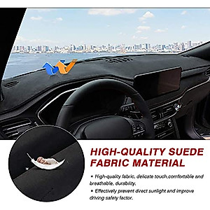 Autorder Dashboard Cover Mat for Ford Escape 2020 2021 2022 2023 2024 Accessories Dash Cover Suede Dash Mat Sunshade Glare UV Rays Protector