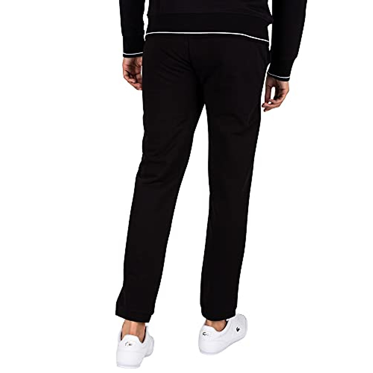 A|X ARMANI EXCHANGE mens Drawstring Jogger With Logo Zip Pocket Casual Pants, Black, Small US