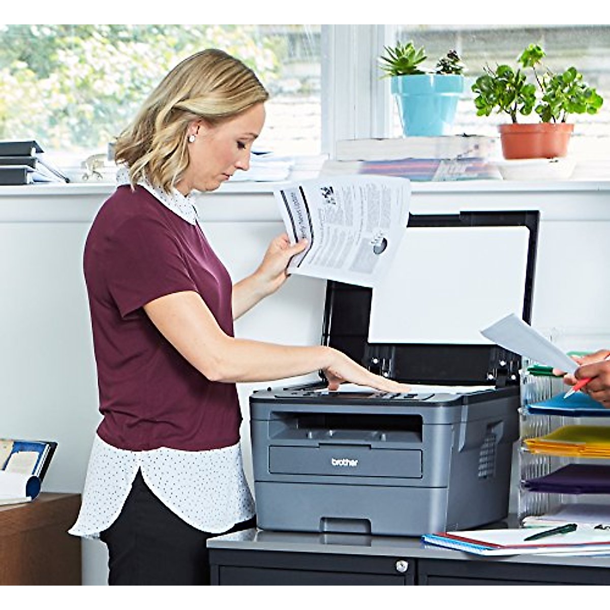 Brother Monochrome Laser HLl2390DW, Wireless Networking, Duplex Printing, Refresh Subscription and Amazon Dash Replenishment Ready