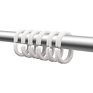 Careyoungs Plastic Shower Curtain Hooks White Curtain C Rings for Bathroom Shower Rod Window Curtains Hook Hanger