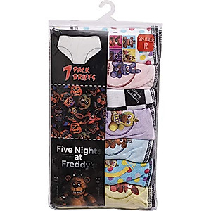 Intimo Girls' Little Five Nights at Freddy's Underwear 7 Pack, Multi, 6