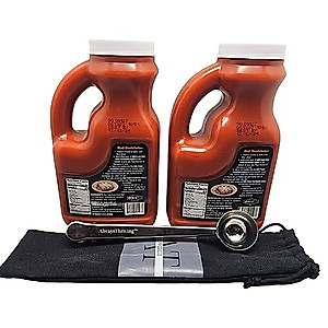 Young Guns Mild Red Chile Sauce 2-Pack - 505 Fresh - Made With Young Guns Hatch Valley Chile + AlwaysThriving™ 2-in-1 Scoop Spoon & Bag Clip Combo - Authentic Hatch Flavor (Red Chile Sauce(HOT))
