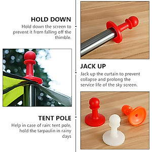 VICASKY Outdoor Hat 16pcs Plastic Cap Tent Poles Protector Tent Pole Support Cap Awning Shelter Poles Tip Cover Tent Tarp Grabbers Tent Pole End Cap Awning Rod Cover Hiking Hat Outdoor