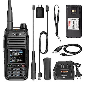 Talkpod A36Plus GMRS Handheld Radio，512 Channel Ham Walkie Talkies for Adult Long Range, AM AIR VHF UHF 7-Band Receive