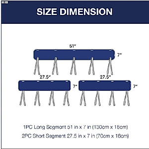 DMZVEIDA Crib Rail Cover for Teething Kids,Ultra Soft Reversible Guardrail Cover Protector for Standard Crib, Wrapped Bed Crib Rail Guard Cover Edge Protector for Toddler Bed Rails (Navy Blue)