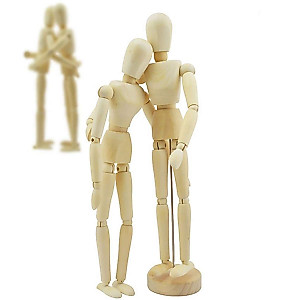Artist Wooden Manikin Mannequin Sketching Lay Figure Drawing Model Aid Human Figure Artist Draw Painting Model Mannequin Jointed Doll for Art Drawing Human Figures