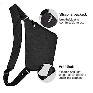 BROADREAM Sling Bag for Men Women Crossbody Bag Lightweight Shoulder Men Backpack Anti-Theft Chest Bag for Sport Bicycle