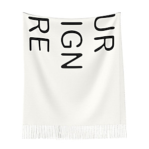 Custom Cashmere Scarf, Personalized Winter Long Soft Warm Scarf Fringe Shawl Scarf Cashmere Shawl White
