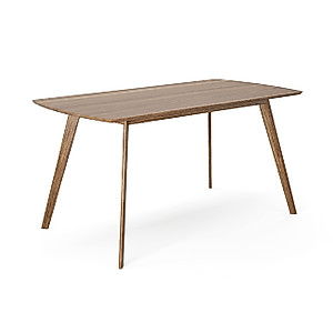 Flats & Castles Wesley Mid-Century Modern Rectangular Dining Table 60" (Rose Oak)