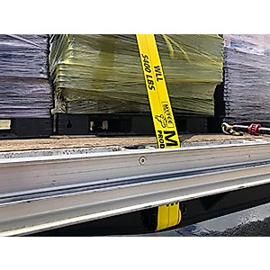 Mytee Products (10 Pack) Winch Straps 4" x 30' Yellow Heavy Duty Tie Down w/ 3.25" Narrow Flat Hook WLL# 5400 lbs | 4 Inch Cargo Control for Flatbed Truck Utility Trailer