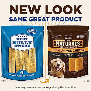 Best Bully Sticks All-Natural USA Baked & Packed Himalayan Yak Cheese for Dogs - Vegetarian & Lactose Free - Fully Digestible, Long-Lasting Chews - Large Chews from 4 Pack