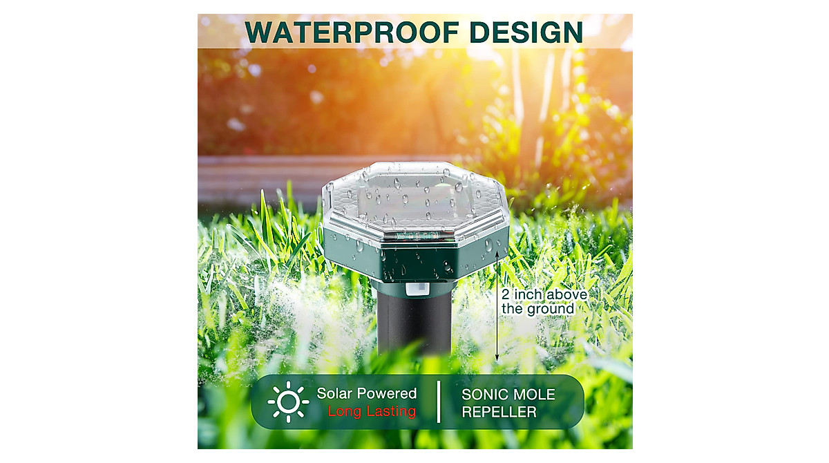 16 Pack Solar Mole Repellent Spikes for Gardens