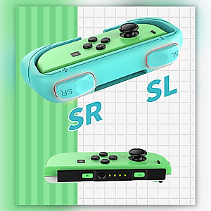 HEATFUN Wrist Bands for Dance 2023 2022 Switch, Adjustable Hand Strap for Joy-Cons Controller, One Size for Adult and One Size for Child - 2 Pack (Animal Crossing Blue and Green)