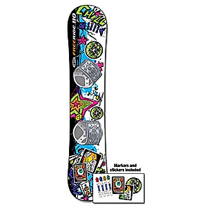 EMSCO Group – Graffiti Snowboard – Great for Beginners – For Kids Ages 5-15 – Design your Own Board Graphic – Solid Core Construction – Adjustable Step-In Bindings
