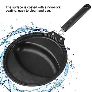 Alvinlite Non Stick Omelette Maker, Aluminum Egg Frying Pan Omurice Mold Omelet Rice Making with Black Coating Egg Skillet for Breakfast for Gas Stove Induction 8inch*6inch