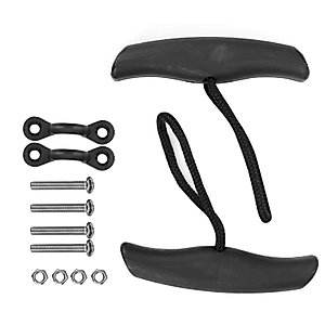 Alomejor 2 Packs Kayak Pull Handle Canoeing T Shape Pull Handle with Cord and Pad Eyes & Screws