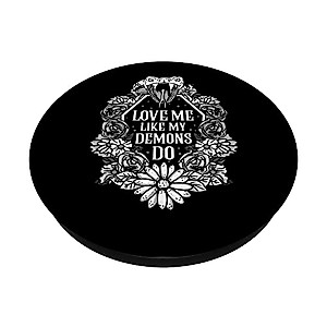 Love Me Like My Demons Do I Creepy Cute Gothic Girl PopSockets Swappable PopGrip
