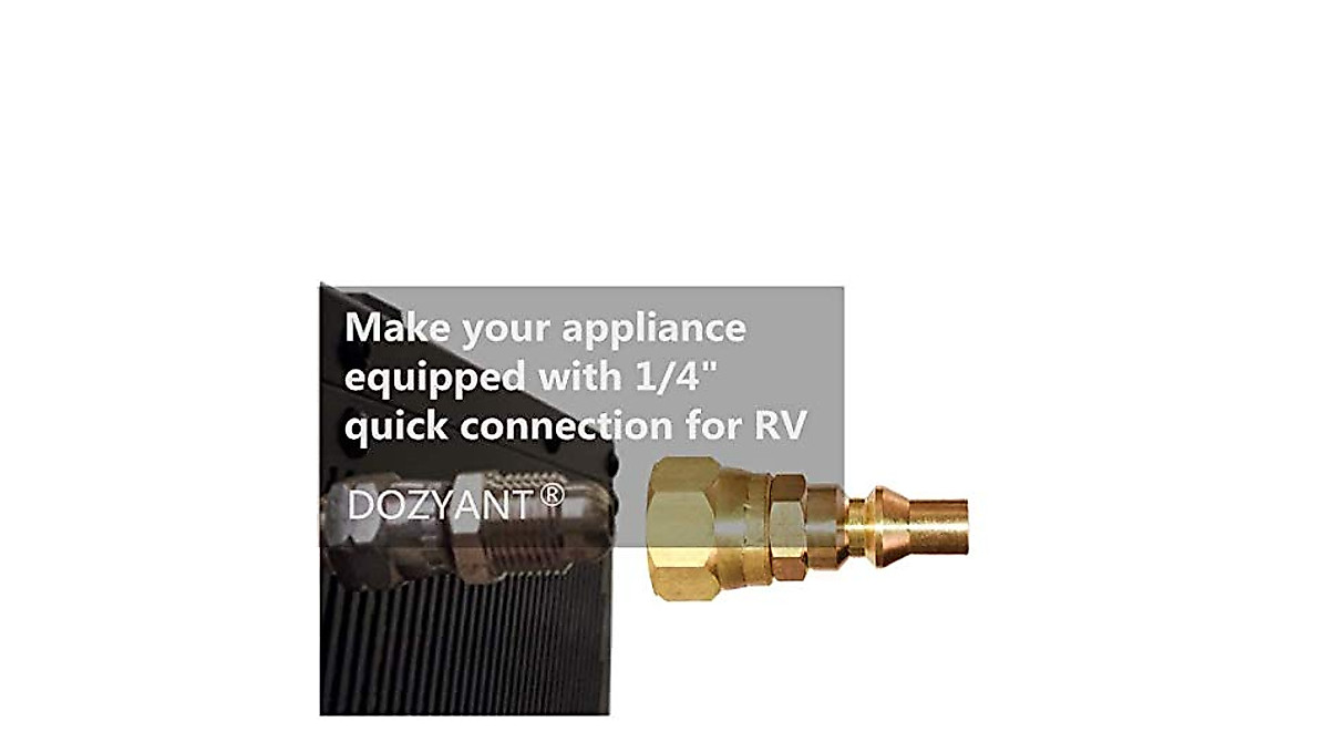 DOZYANT RV Propane Quick Connect for Grill, Heater & Fire Pit