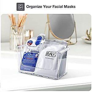 Lolalet (2 Pack) Qtip Holder Dispenser Makeup Organizer for Cotton Ball, Cotton Swab, Cotton Round Pads, Floss, Clear Plastic Bathroom Canister Storage Beauty Product Organization