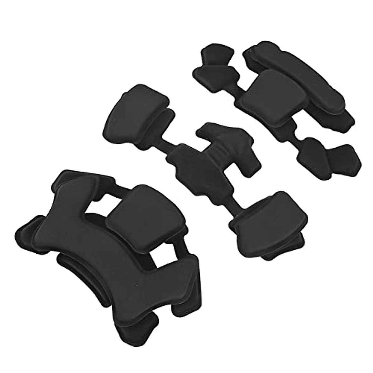 Helmet Pad Kit, Helmet Dial Suspension System Chin Strap Strong Compatibility Exquisite Workmanship Soft Comfortable for Fast for Wendy (Black Sponge)