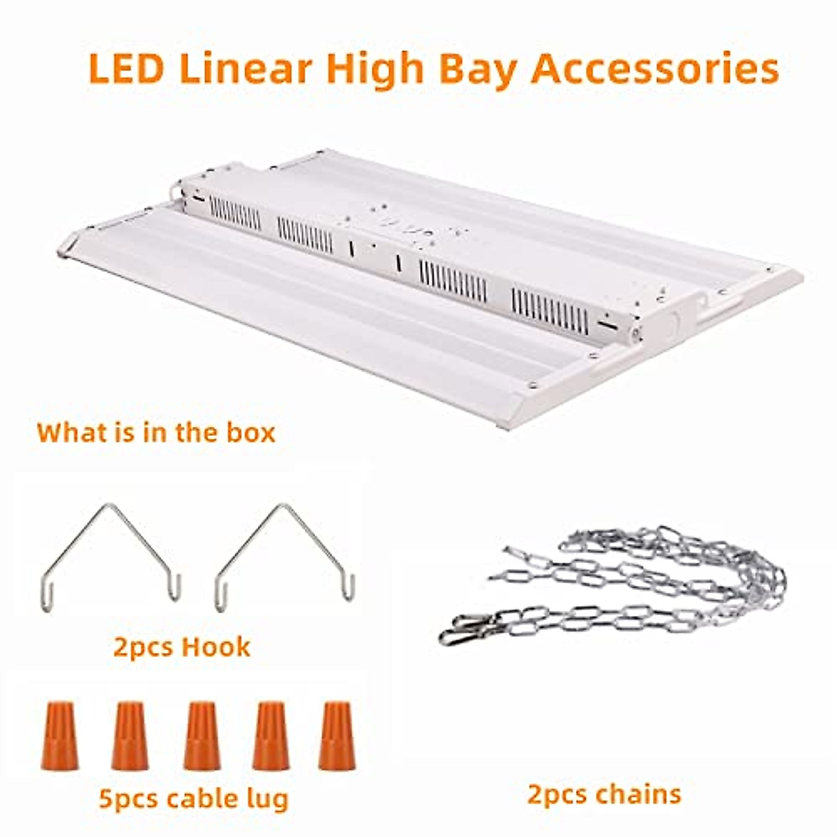 165W LED Linear High Bay Light Fixture, 2FT 22280LM(135LM/W) 5000K Daylight LED Workshops Light,100-277V, 0-10V Dimmable UL/DLC Warehouse Lighting for Exhibition Hall, Supermarkets, 5 Years Warranty
