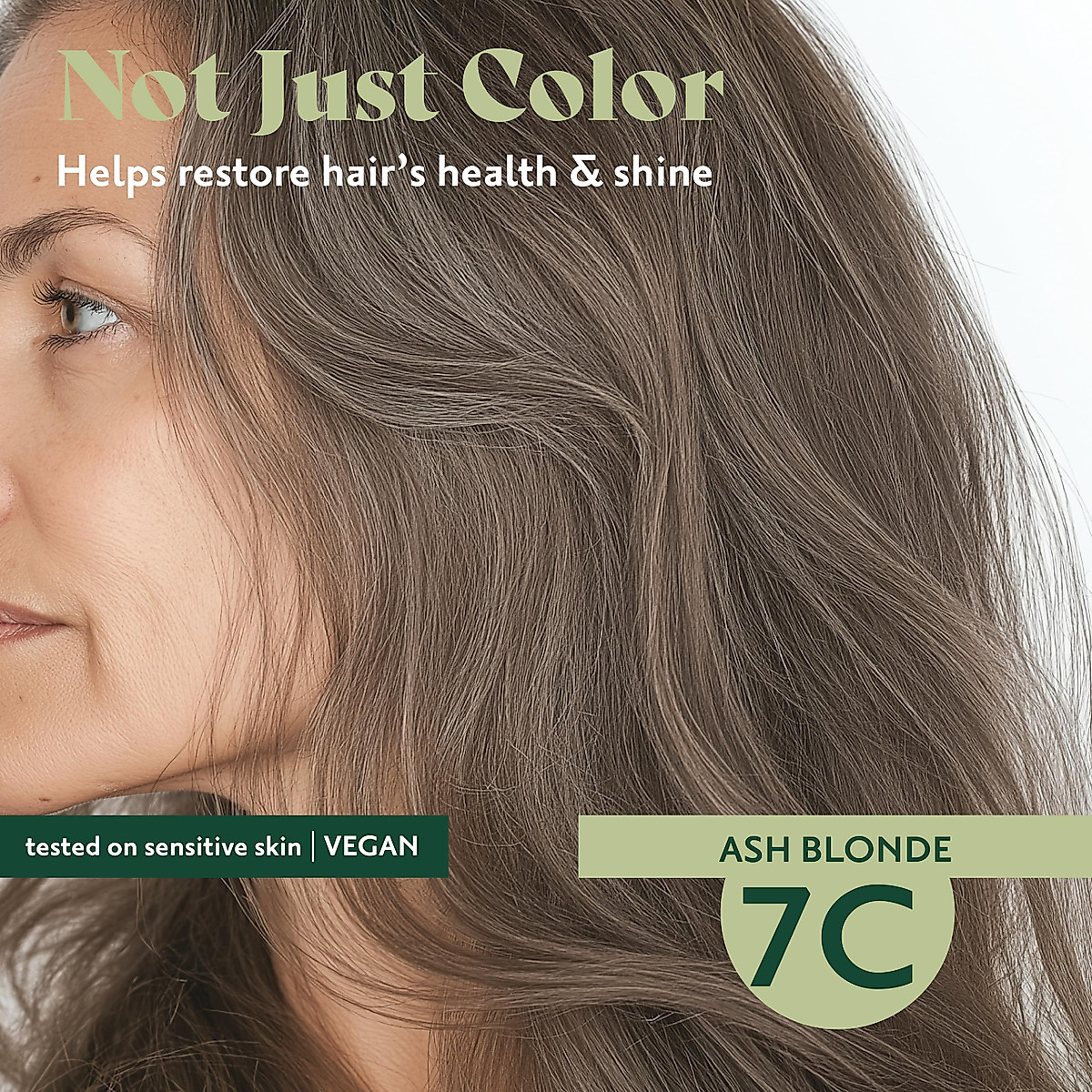 Herbatint Permanent Hair Dye For Women - 7C Ash Blonde - For Up To 100% Gray Coverage of Resistant Gray Hair - Ammonia-Free, Alcohol-Free & Vegan - Salon Influenced Hair Color 5.75 fl oz