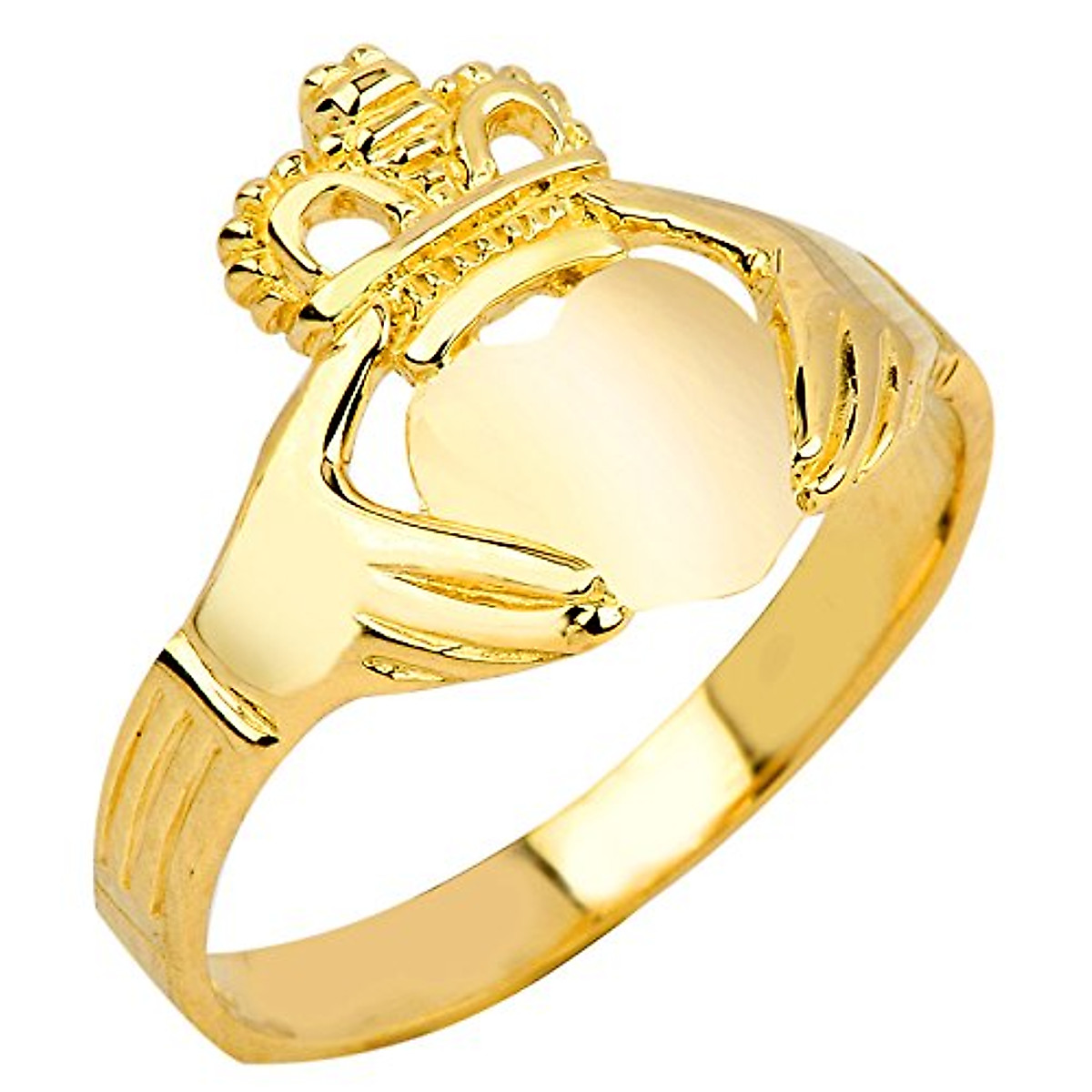 Claddagh Rings Polished 14k Yellow Gold Classic (Size 5.5)