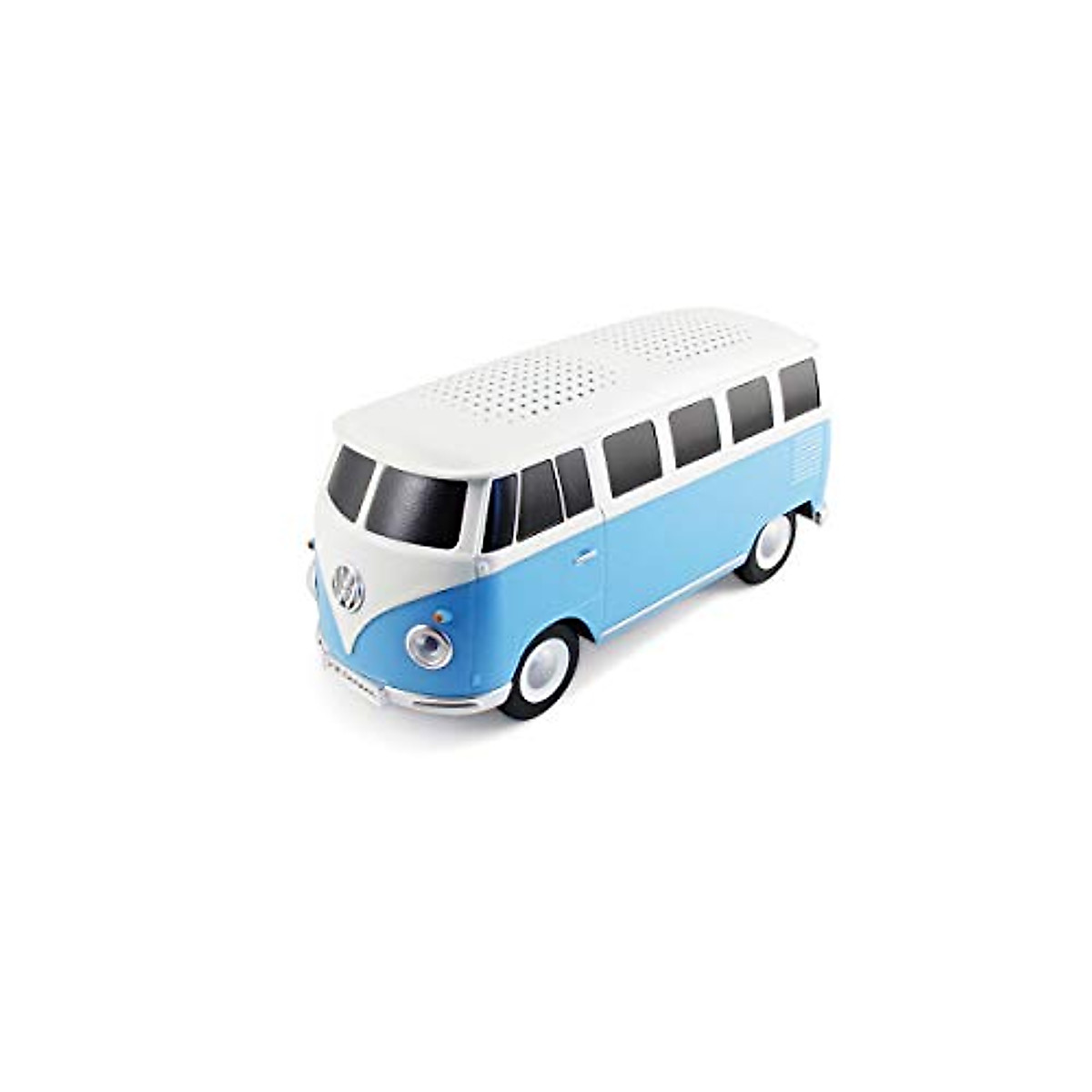 BRISA VW Collection - Volkswagen Samba Bus T1 Camper Van Portable Bluetooth Speaker, Wireless/Cordless with Great Sound Quality & Unique Design (Scale: 1:20 / Blue & White)