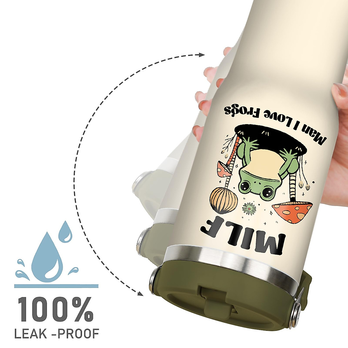 ysnifeiw 30oz Frog Tumbler with Handle and Straw, Stainless Steel Insulated Frog Cup with Top Handle and Lid, Frog Coofee Mug Gifts for Women Men