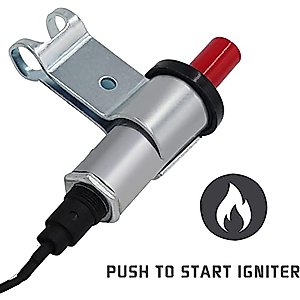 MENSI Propane Self Ignition High BTU Weed Torch Accessories Replacement Parts Piezo Push Button Igniter with Fixing Clamps And Spark Ceramic