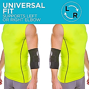BraceAbility Cubital Tunnel Syndrome Brace - Ulnar Nerve Padded Elbow Splint for Sleeping and Daytime Support for Radial Neuropathy and Nerve Entrapment Treatment Pain-Relief and Recovery (Universal)