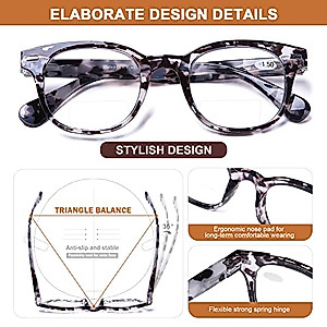 AQWANO Bifocal Reading Glasses UV400 Protection Lightweight Quality Sun Fashion Readers With Clear Top Outdoor Driving Eyeglass for Men Women, 2.0
