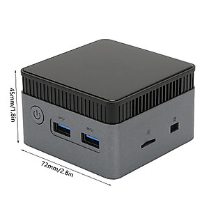 Minicomputer M.2 SSD Nvme 2242 USB3.0 LAN Stable Data Transfer Quad Core 4K Home Notebook 8G+128G US Plug