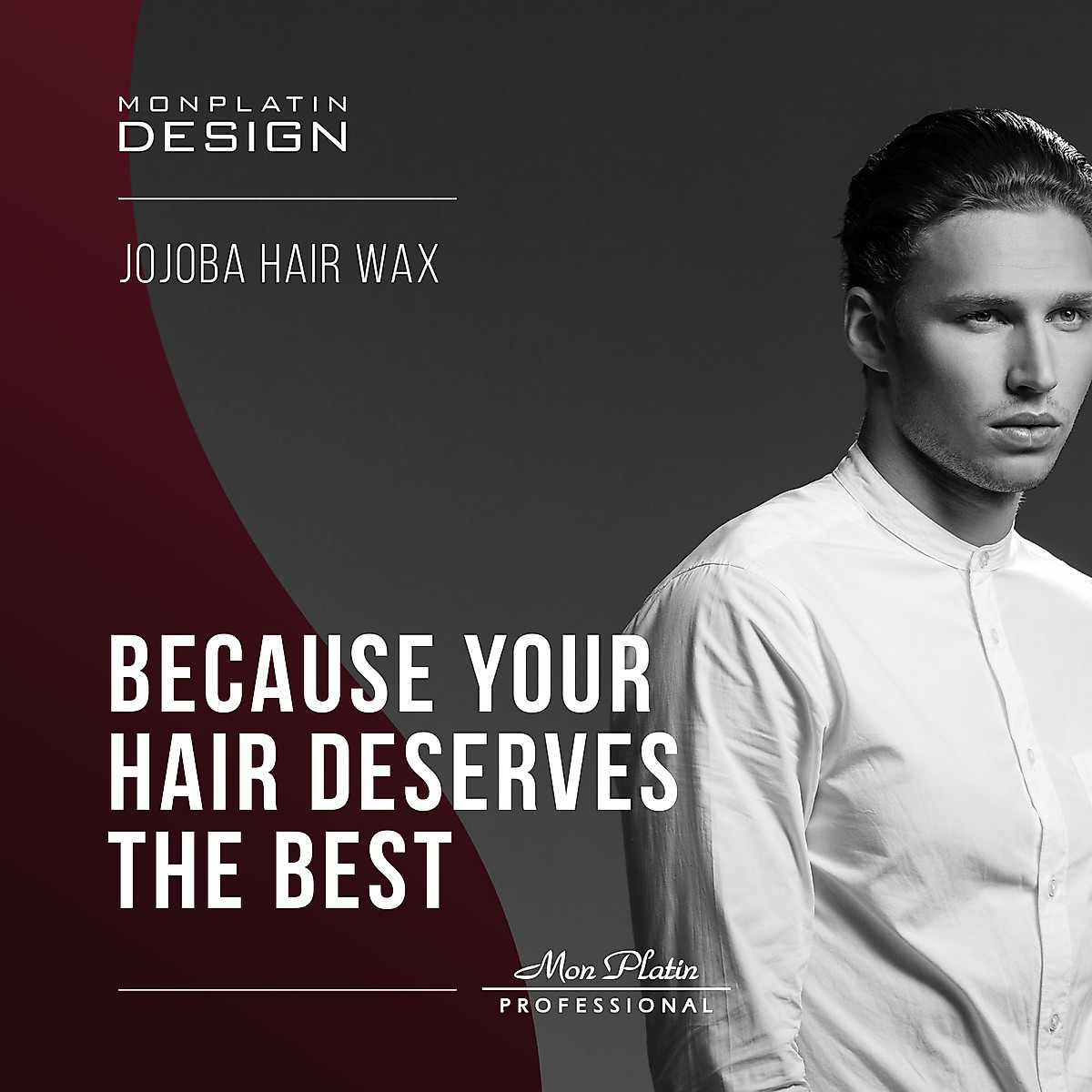 Mon Platin Professional Hair Wax - 150 ml Moisturizing Grooming Wax for Men's Wet and Shiny Look Styling with Jojoba Oil Essence and Pure Water for Scalp Enrichment