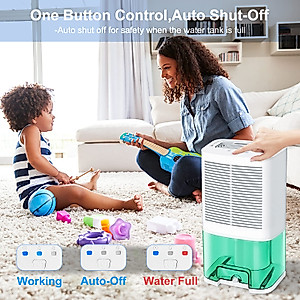 MADETEC Dehumidifiers for Home 8000 Cubic Feet 800 Sq.ft, Portable Dehumidifier with Drain Hose and 68oz (2000ML) Water Tank, Ideal for Basements Bedroom Bathroom Closet Kitchen RV