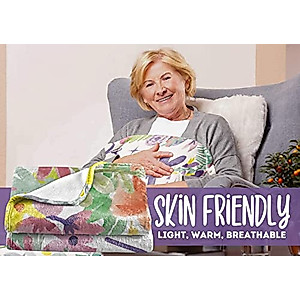 InnoBeta Nana Throw Blanket - Best Nana Ever Flowers - Nana Gifts Flannel Blankets on Mother's Day, Christmas, Birthday, Thanksgiving - 50" x 65"
