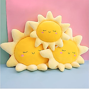 OUKEYI 57cm Sun Cushion Flower Floor Pillow Flower Floor Seating Pad Chair Cushion Oversized Throw Pillow,Sun Cloud Throw Pillow Plush,Flower Chair Pads for Kids Seating Bed Bedroom Sofa Decor