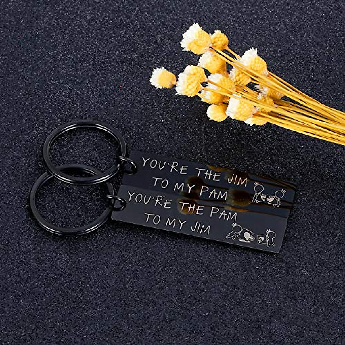 Office Couple Gift Idea Valentine Gifts for Him Boyfriend from Girlfriend The Office TV Show Couple Gifts 2 pcs Keychain the Office Gifts for Men Women Him Her Christmas New Year the Office Lover Gift