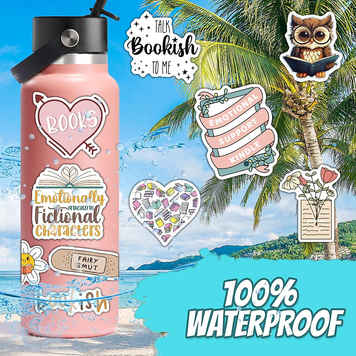 150pcs Stickers for Kindle | Kindle Stickers Bookish Reading Sticker Pack for Smut Readers | Laptop Water Bottle Computer Accessories| Holographic Waterproof