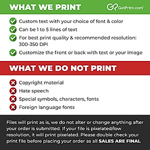 GotPrint Custom Shirts for Women, Design Your Own Text/Image/Logo Tee Shirt, Womens Customized Gifts, Personalized Front Back, Black, X-Large